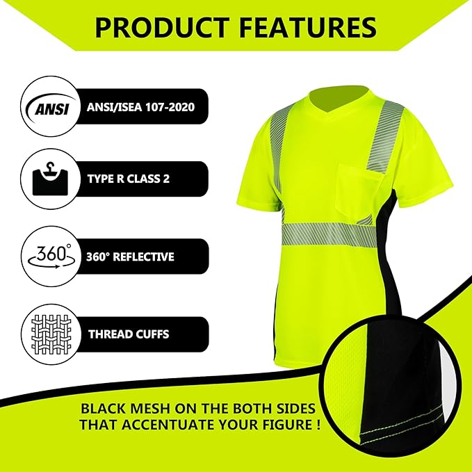 T2401 Ladies' Hi Vis Class 2 Short Sleeve Work Shirt V-Neck Design– fonirra