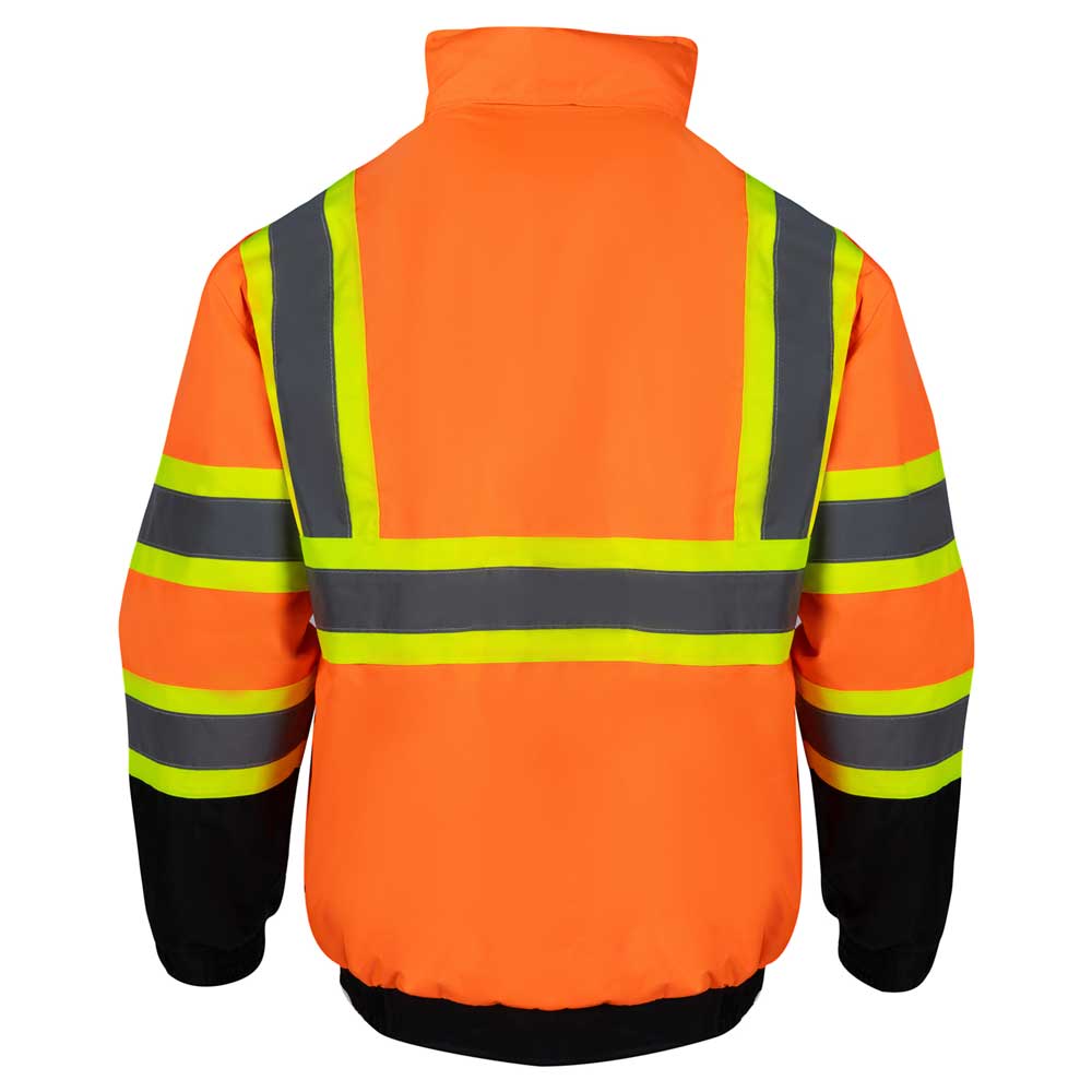 JK53O Heavy Duty ANSI Class 3 Type R Winter Hi Vis Construction Work J ...