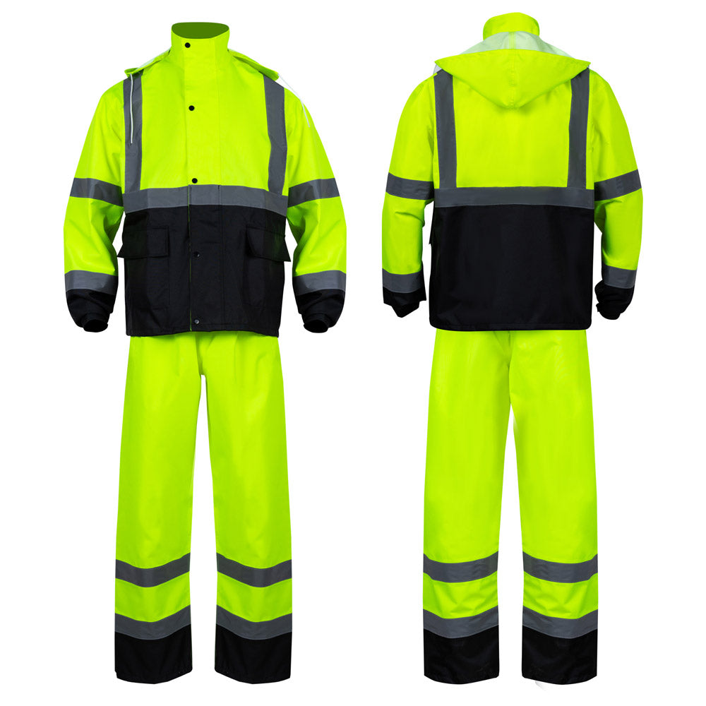 RT1005 Hi Vis 300D Oxford Reflective Rain Jackets & Pants– fonirra