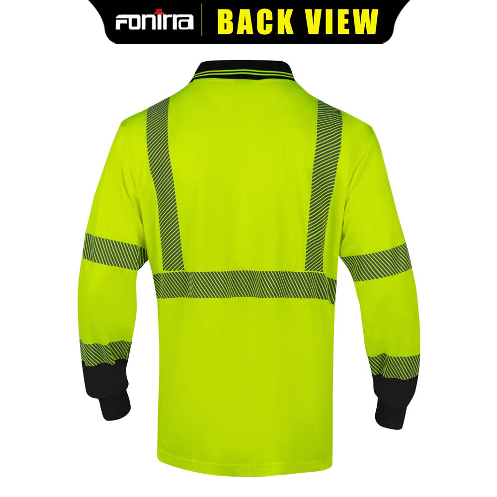 Hi Viz Class 3 Long Sleeve Safety Yellow Polo Shirts– fonirra